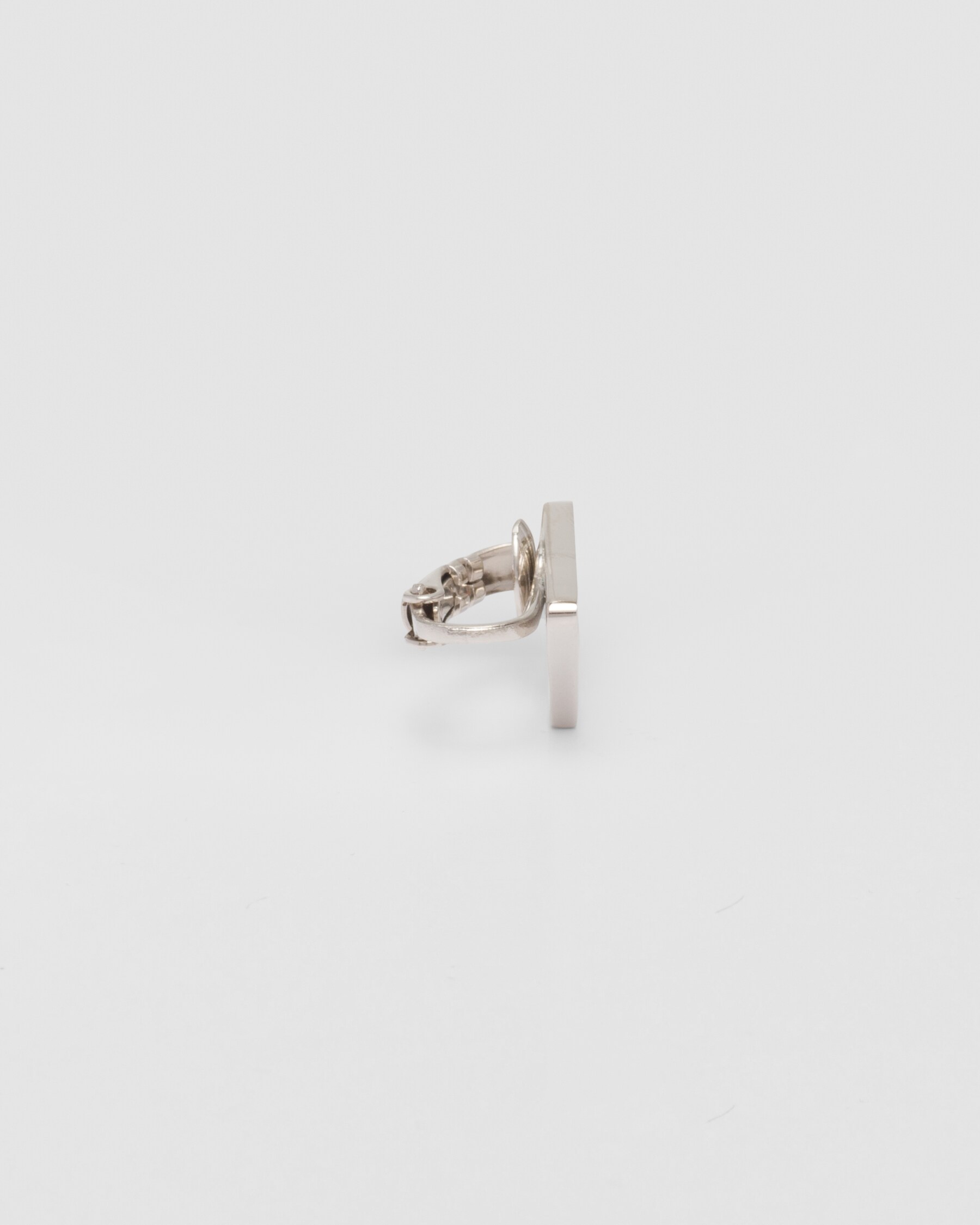 White Prada Symbole Clip Right Earring | PRADA
