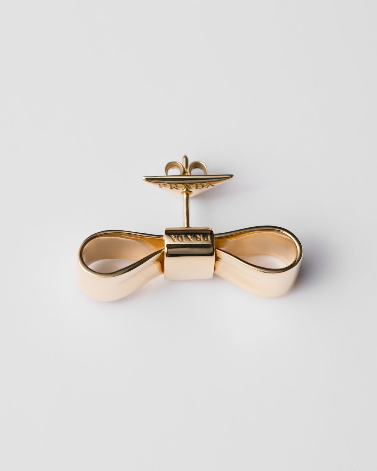 Gold Eternal Gold Bow Earrings - Yellow Gold | PRADA