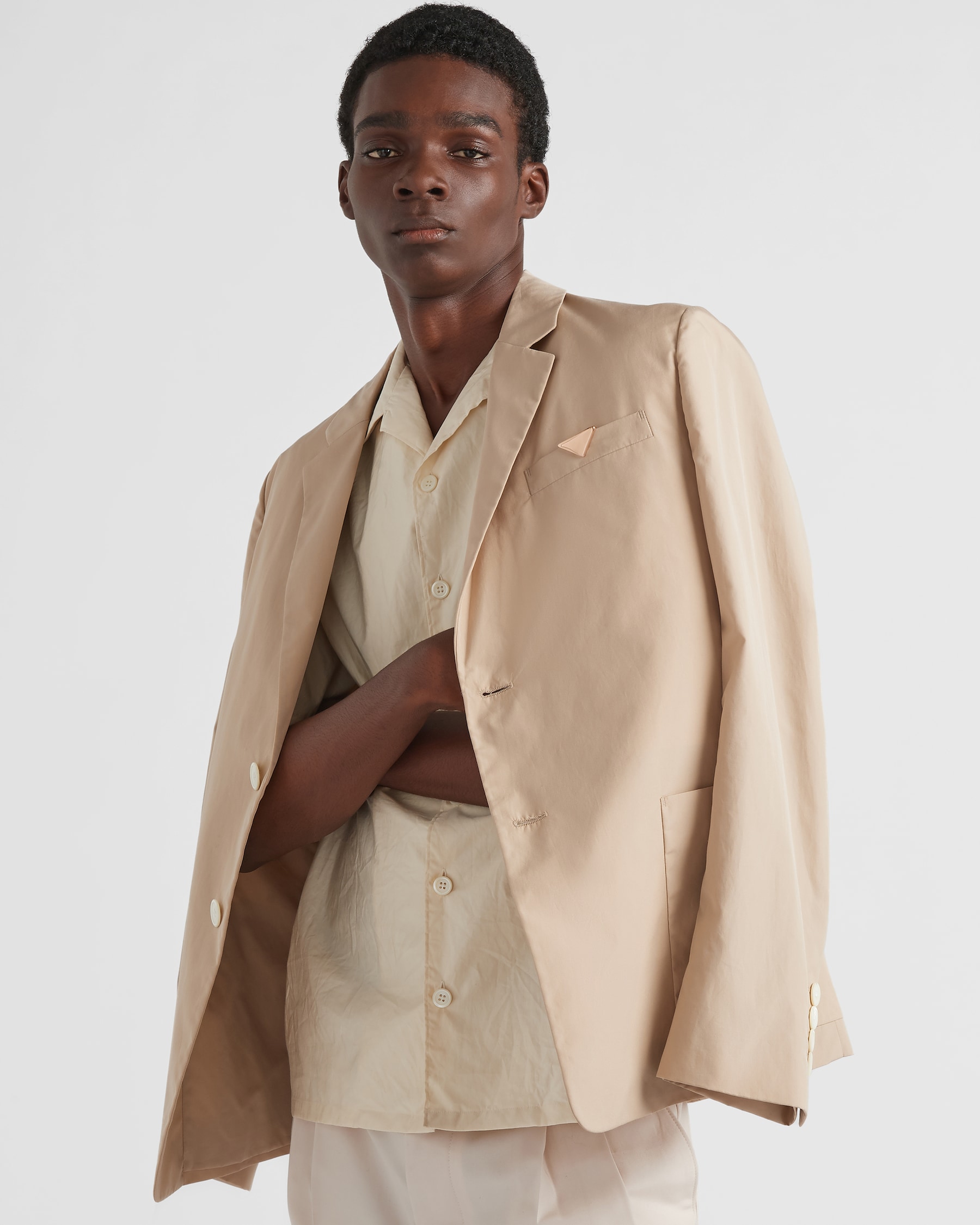 Rose Gold Eternal Gold Small Triangle Brooch In Pink Gold | PRADA