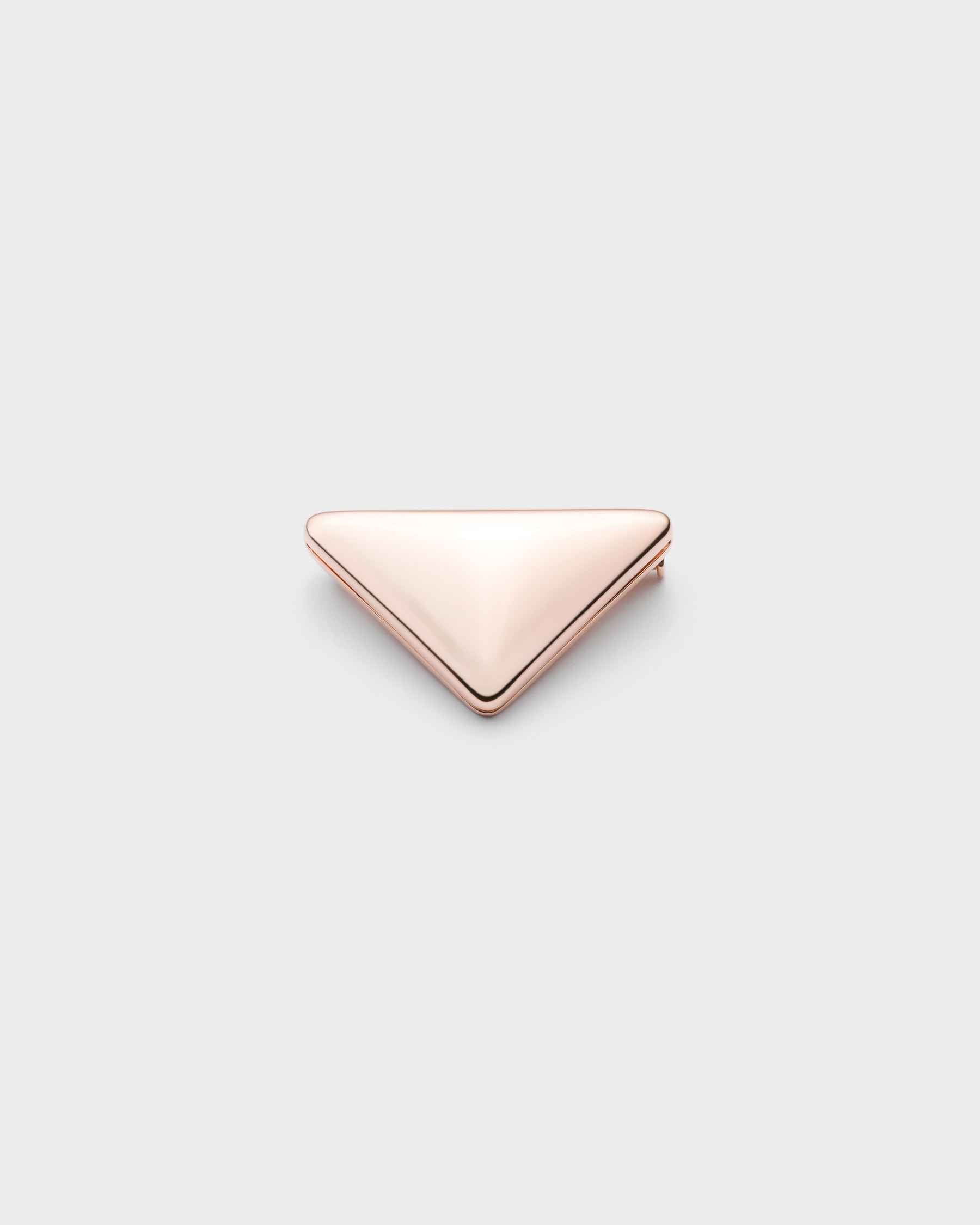 Rose Gold Eternal Gold Small Triangle Brooch In Rose Gold | PRADA