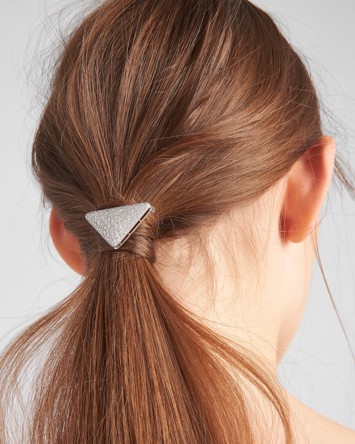 White Gold/ White Eternal Gold Brooch In White Gold With Diamonds | PRADA