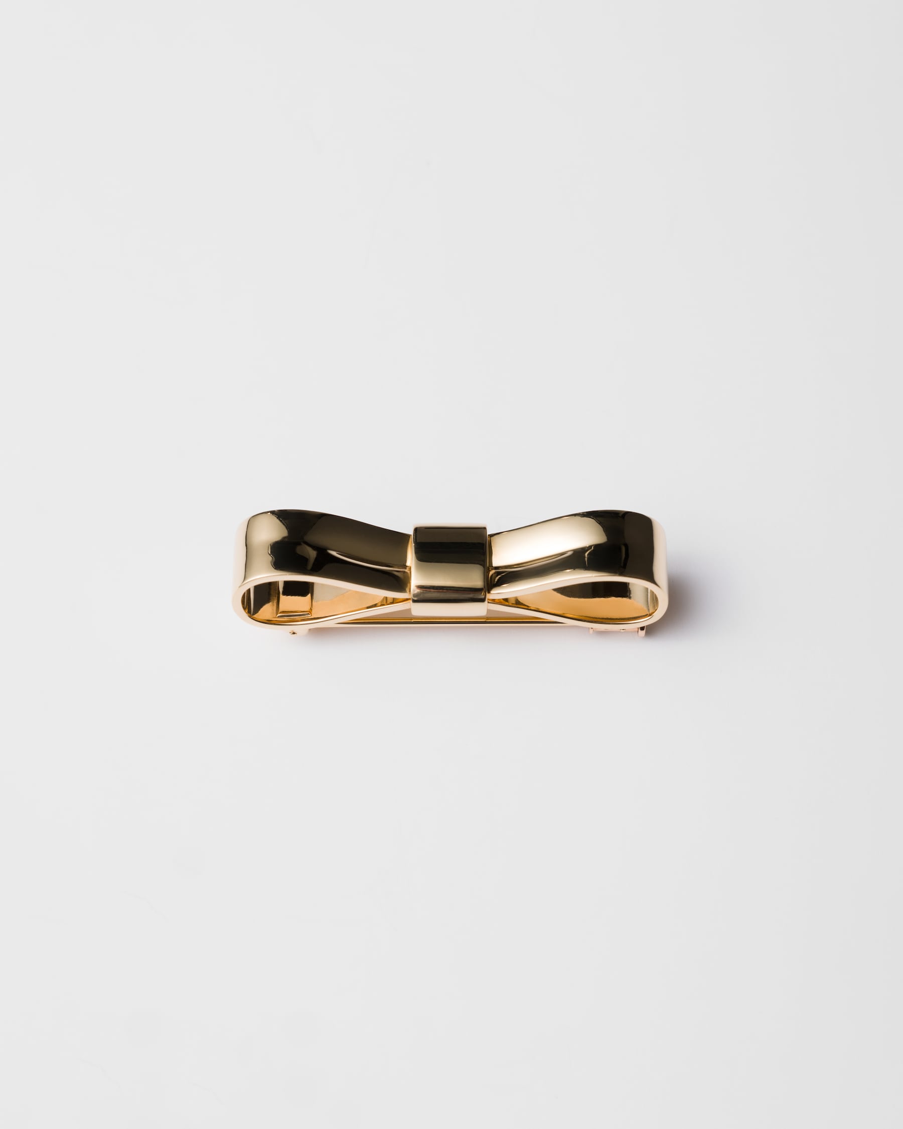 Gold Small Eternal Gold Bow Brooch - Yellow Gold | PRADA