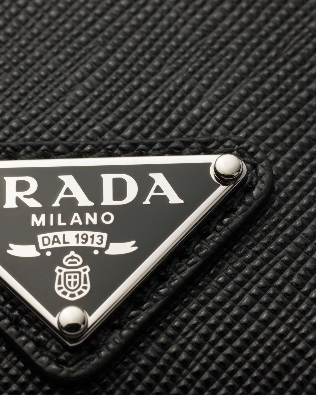 Black Saffiano Leather Badge Holder | PRADA