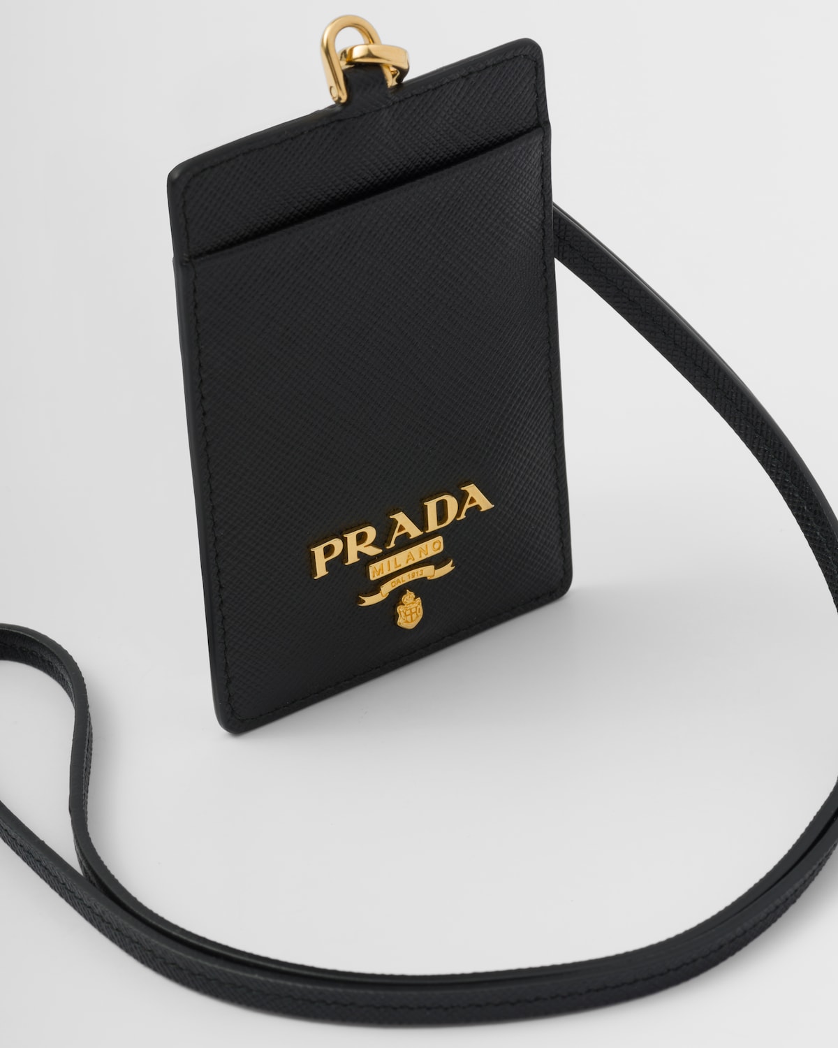 Black Saffiano Leather Badge Holder | PRADA