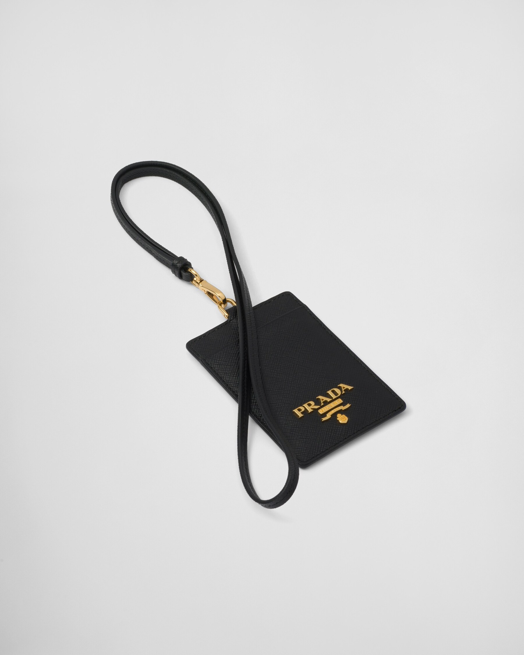 Black Saffiano Leather Badge Holder | PRADA