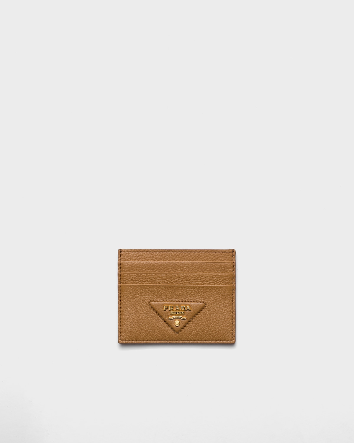 Caramel Leather Card Holder | PRADA