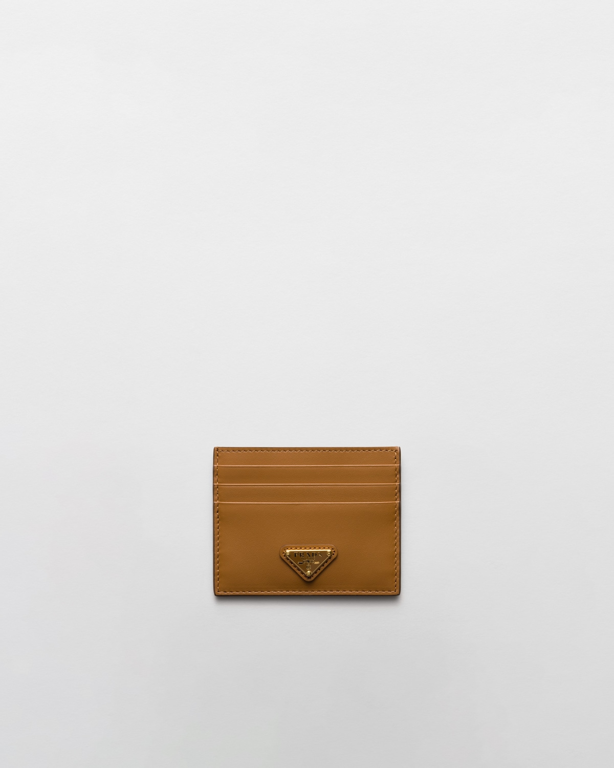 Caramel Leather Card Holder | PRADA
