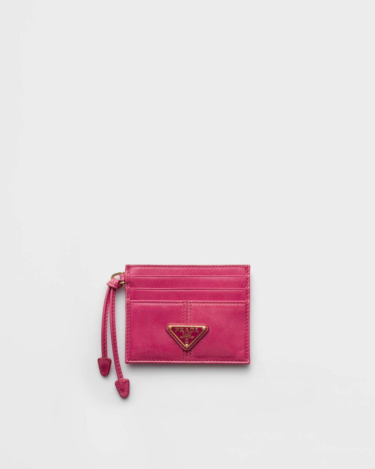 Peony Pink Leather Card Holder | PRADA