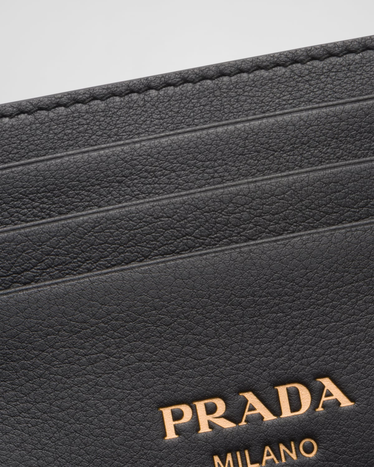 Black Leather Card Holder | PRADA