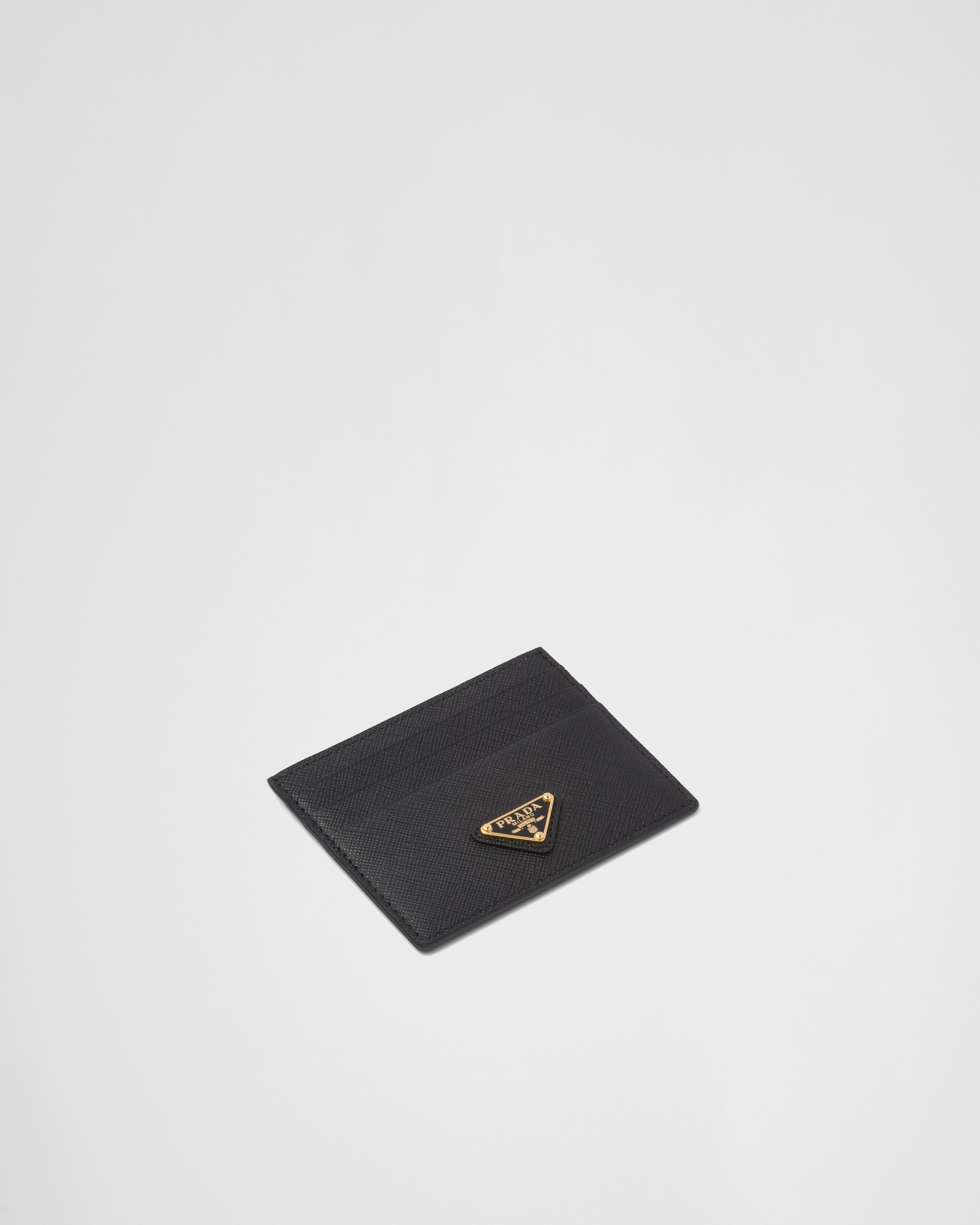 Black Saffiano Leather Card Holder | PRADA