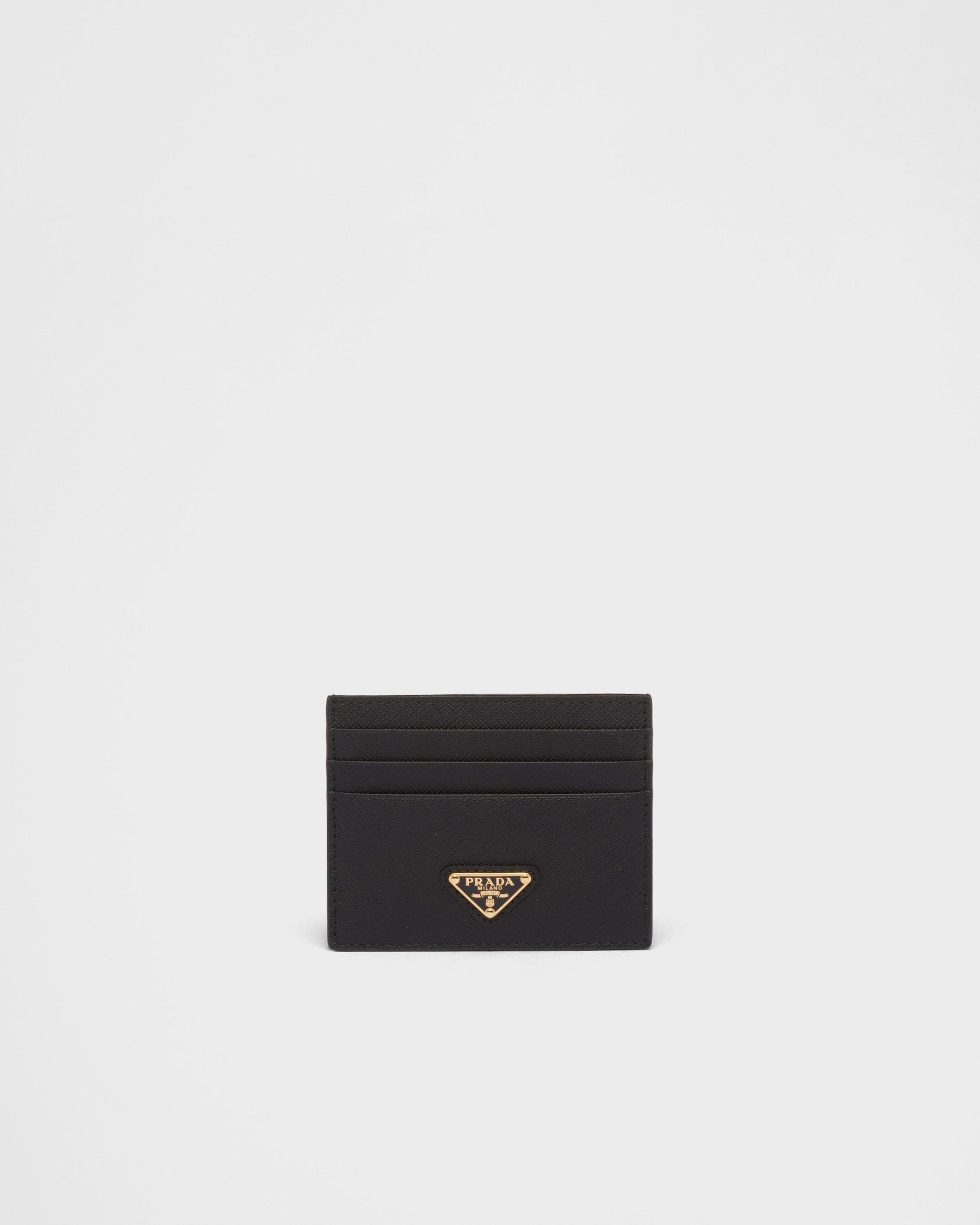 Black Saffiano Leather Card Holder | PRADA