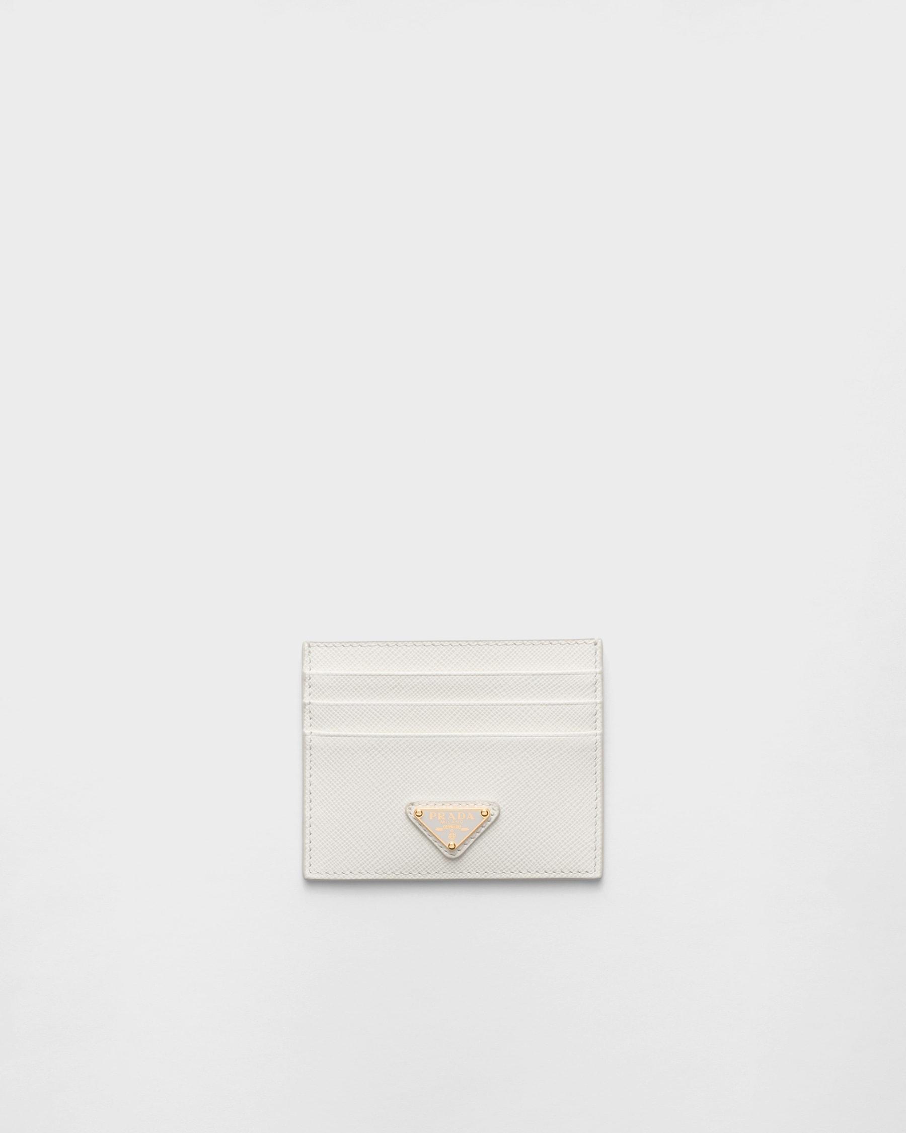 White Saffiano Leather Card Holder | PRADA