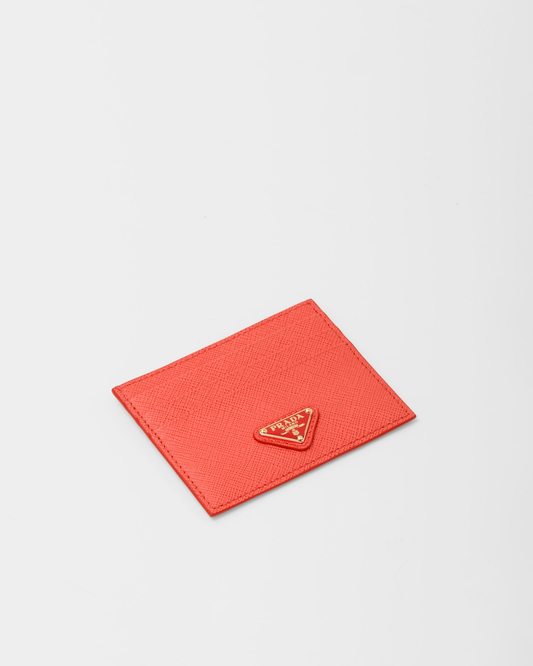 Orange Saffiano Leather Card Holder | PRADA