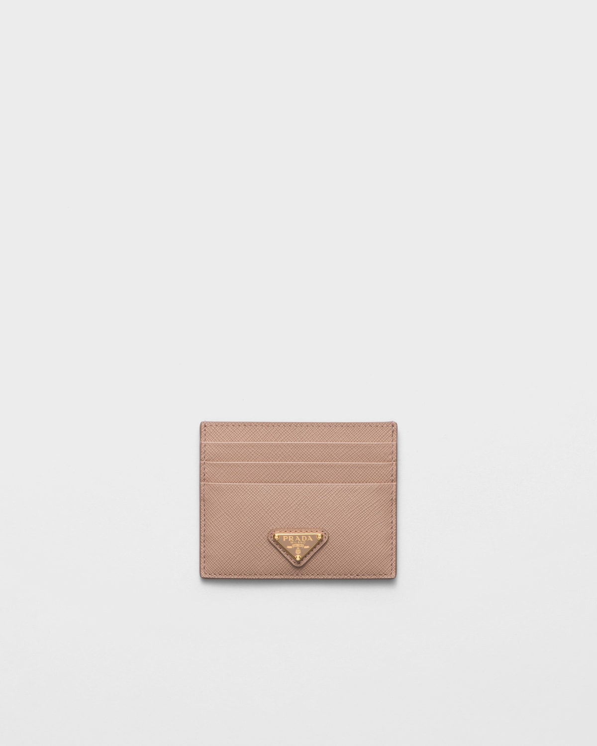 Powder Pink Saffiano Leather Card Holder | PRADA
