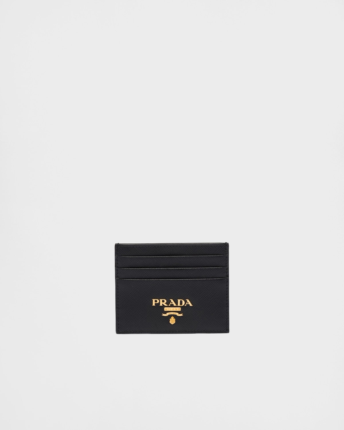 Black Saffiano Leather Card Holder | PRADA