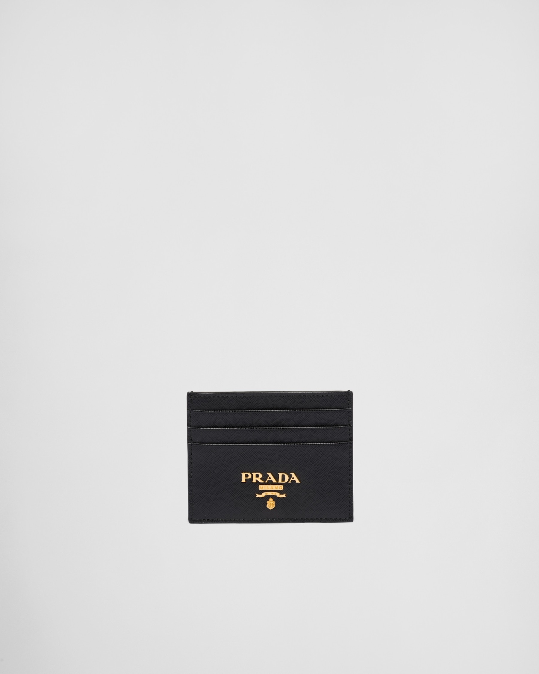 Black Saffiano Leather Card Holder | PRADA