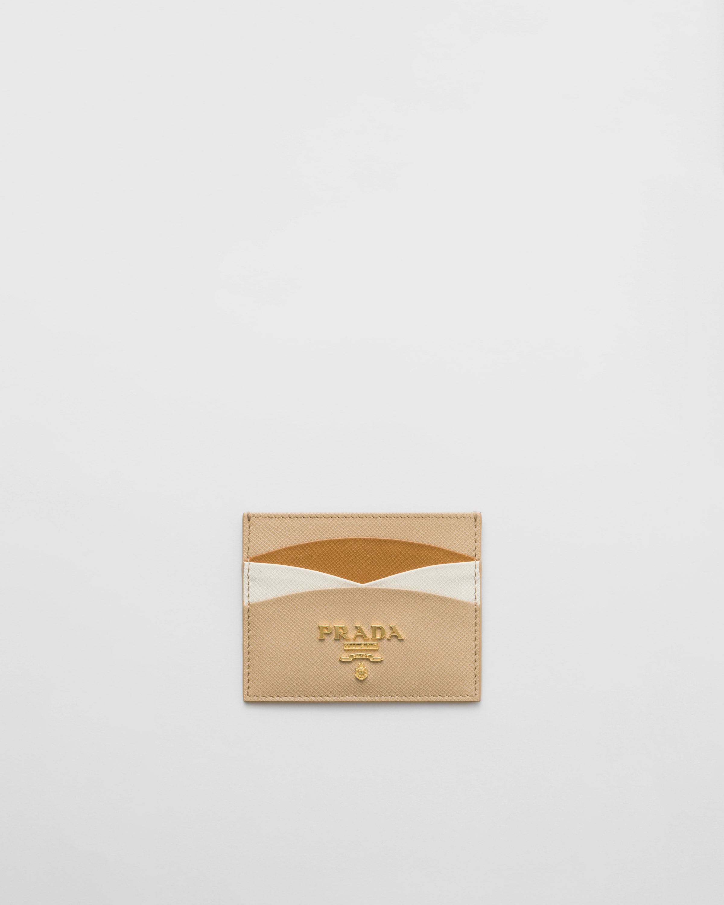 Sand/caramel Saffiano Leather Card Holder | PRADA Sand/caramel Saffiano Leather Card Holder | PRADA