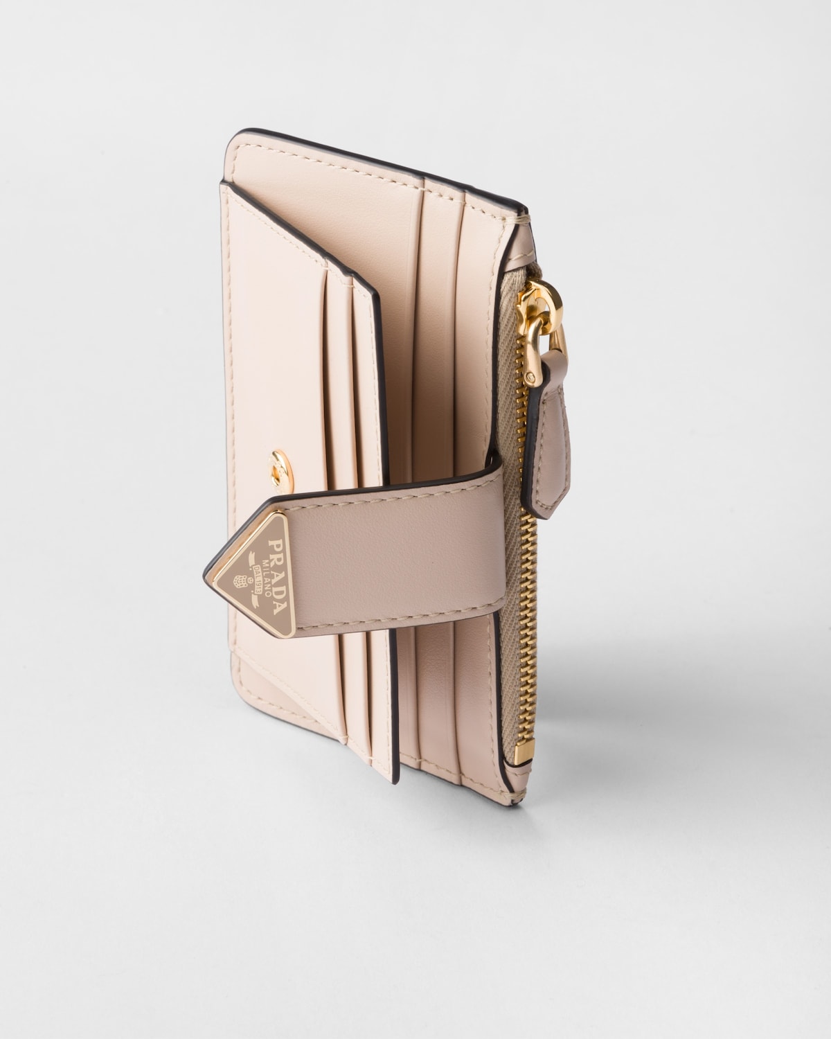 Travertine Stone Leather Card Holder | PRADA