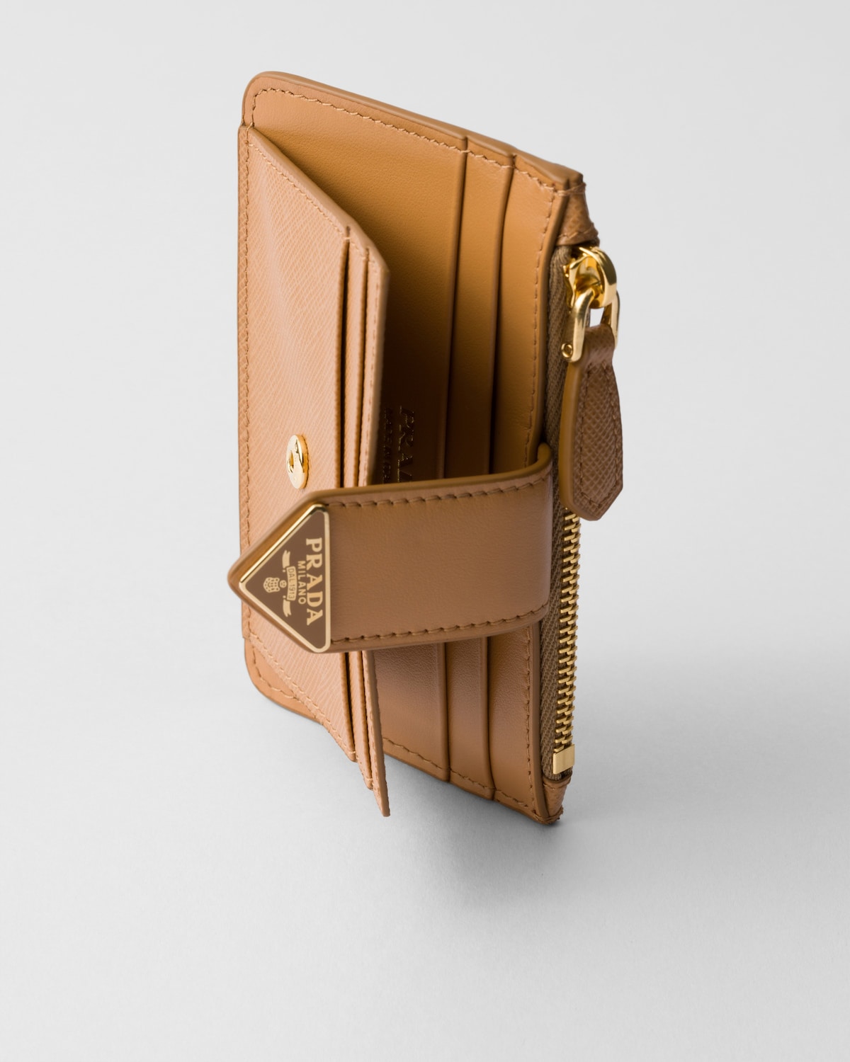Natural Saffiano And Smooth Leather Card Holder | PRADA