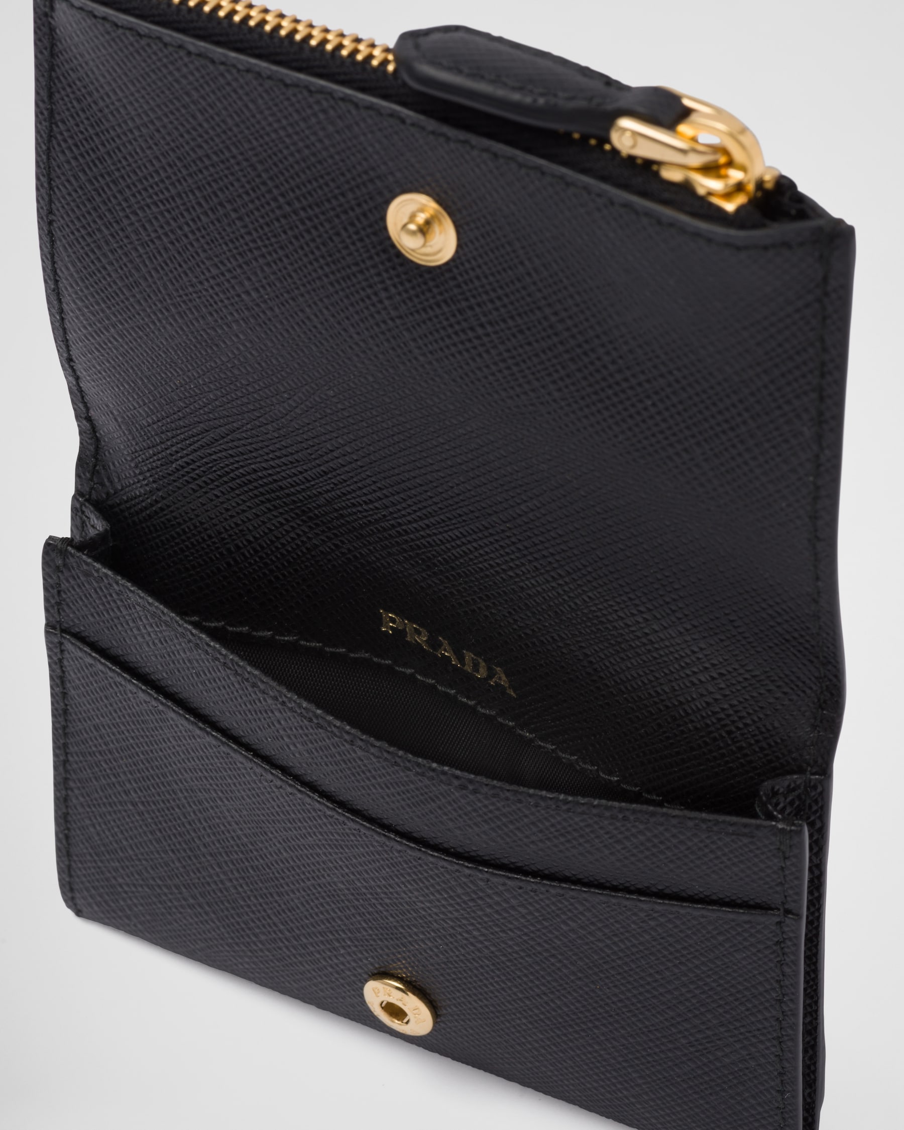 Black Saffiano Leather Card Holder | PRADA