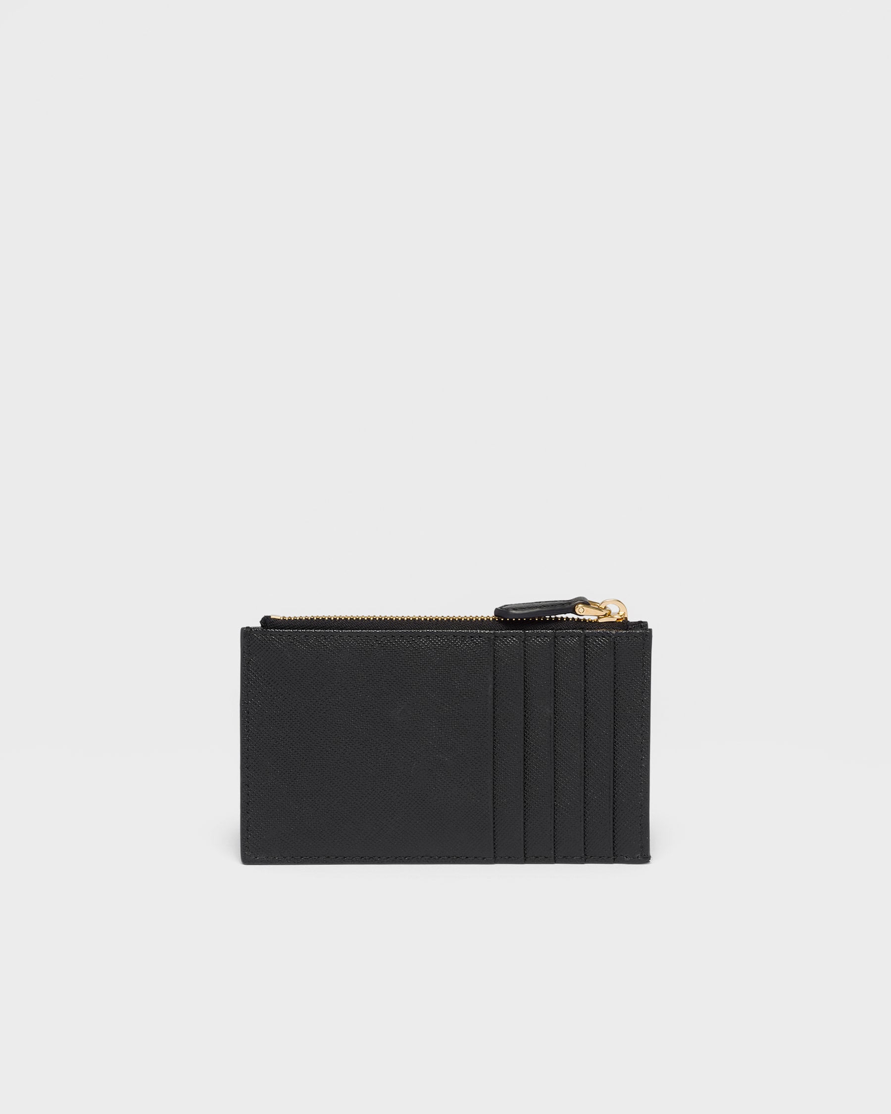 Black Saffiano Leather Card Holder | PRADA
