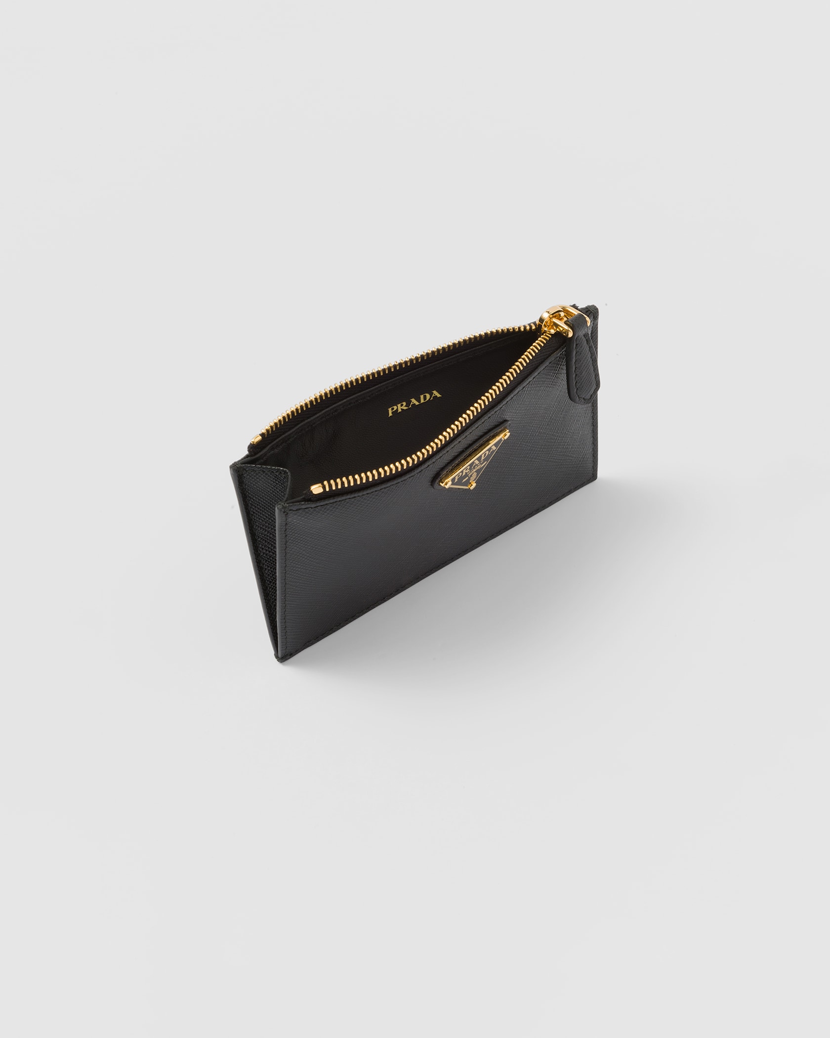 Black Saffiano Leather Card Holder | PRADA