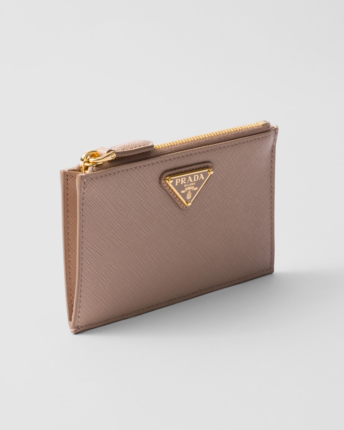 Powder Pink Saffiano Leather Card Holder | PRADA - United States