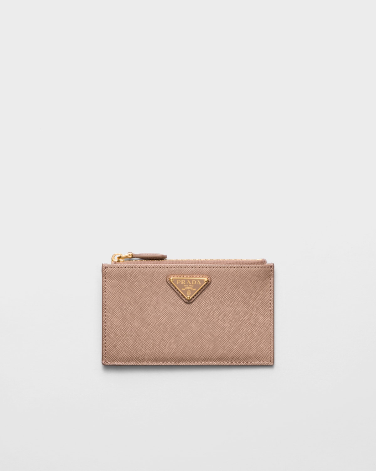 Powder Pink Saffiano Leather Card Holder | PRADA - United States