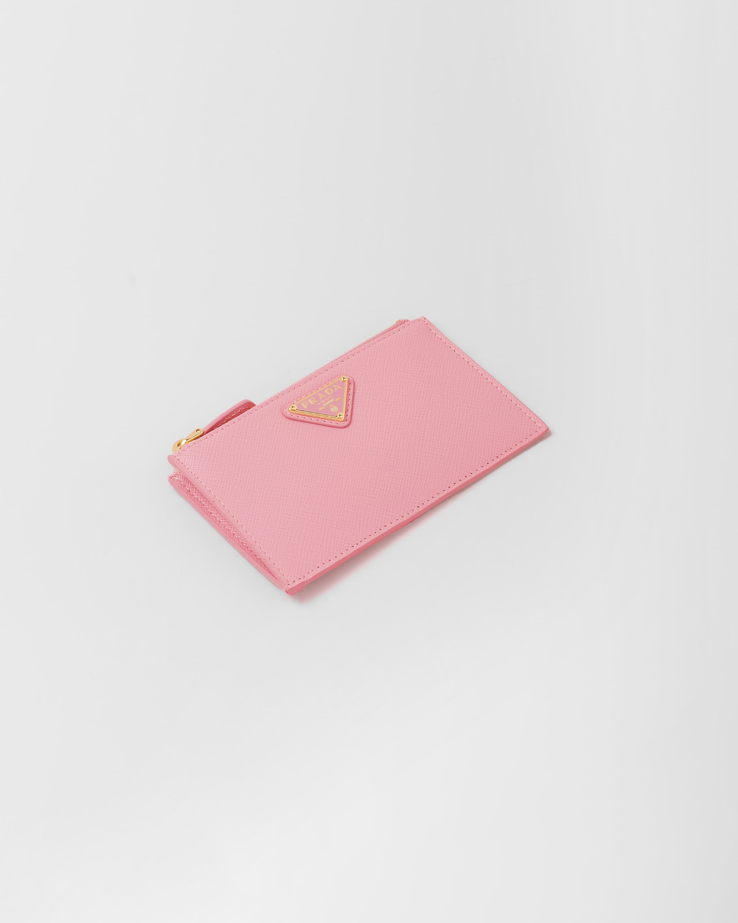 Petal Pink Saffiano leather card holder | Prada