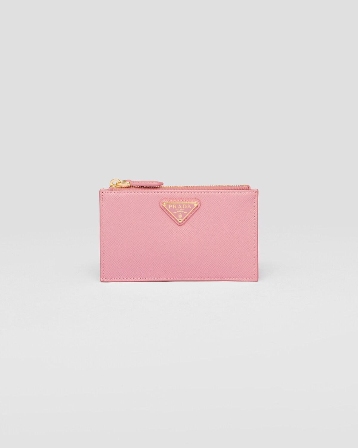 Petal Pink Saffiano Leather Card Holder | PRADA