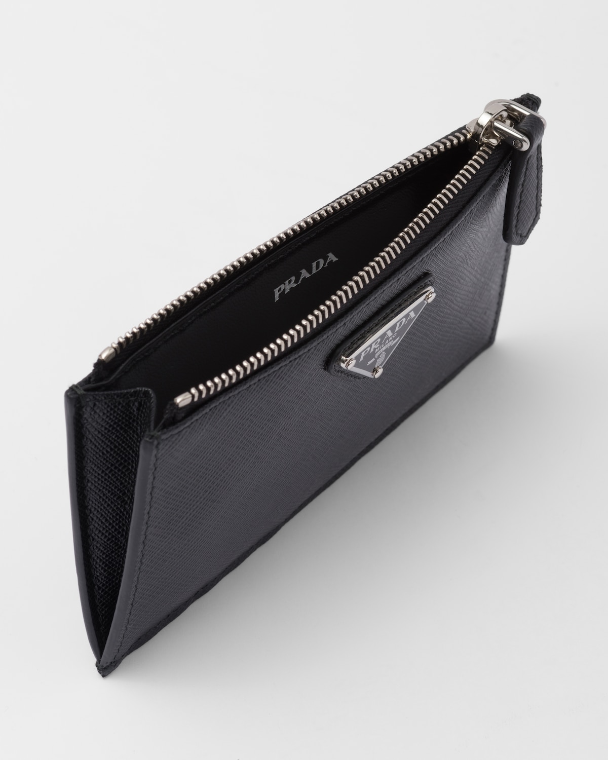 Black Saffiano Leather Card Holder | PRADA