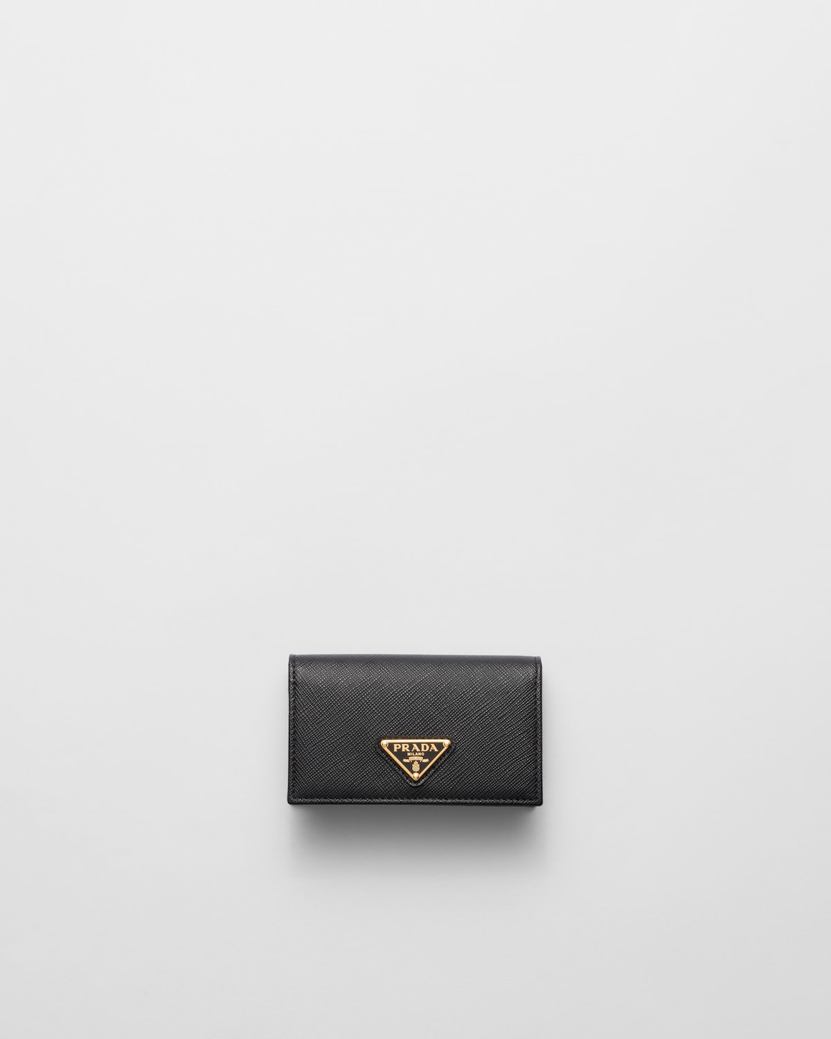 Black Saffiano Leather Card Holder | PRADA - United States