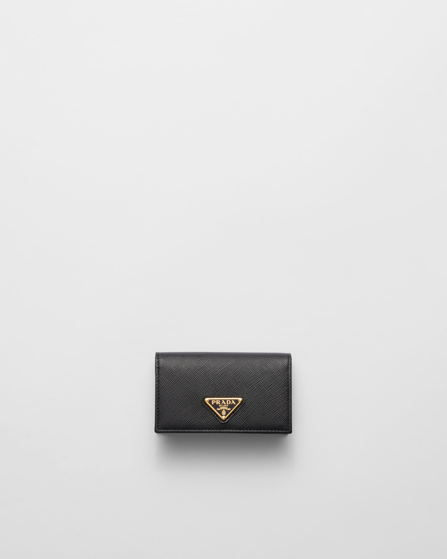 Black Saffiano Leather Card Holder | PRADA