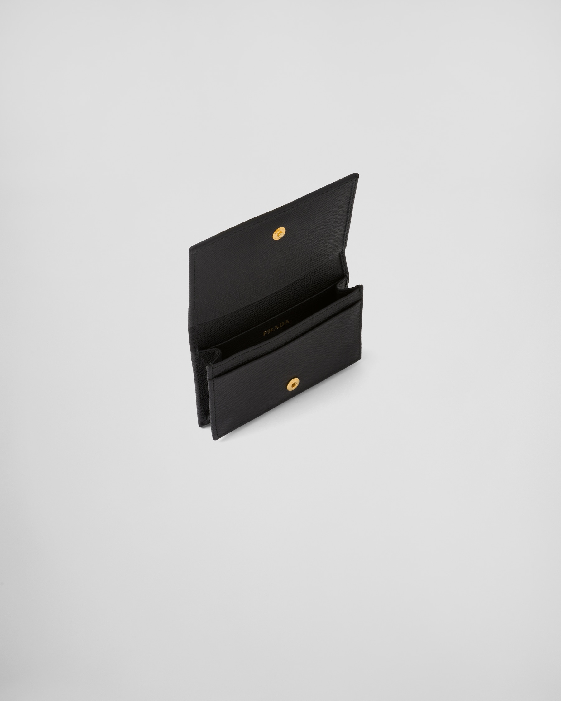 Black Saffiano Leather Card Holder | PRADA