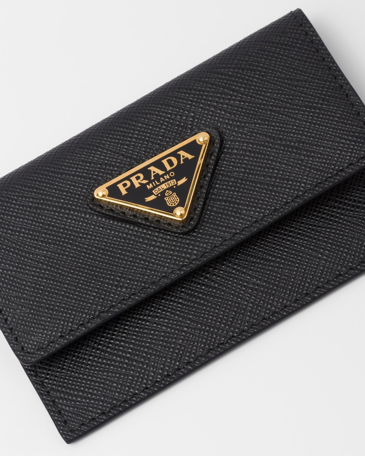 Black Saffiano Leather Card Holder | PRADA