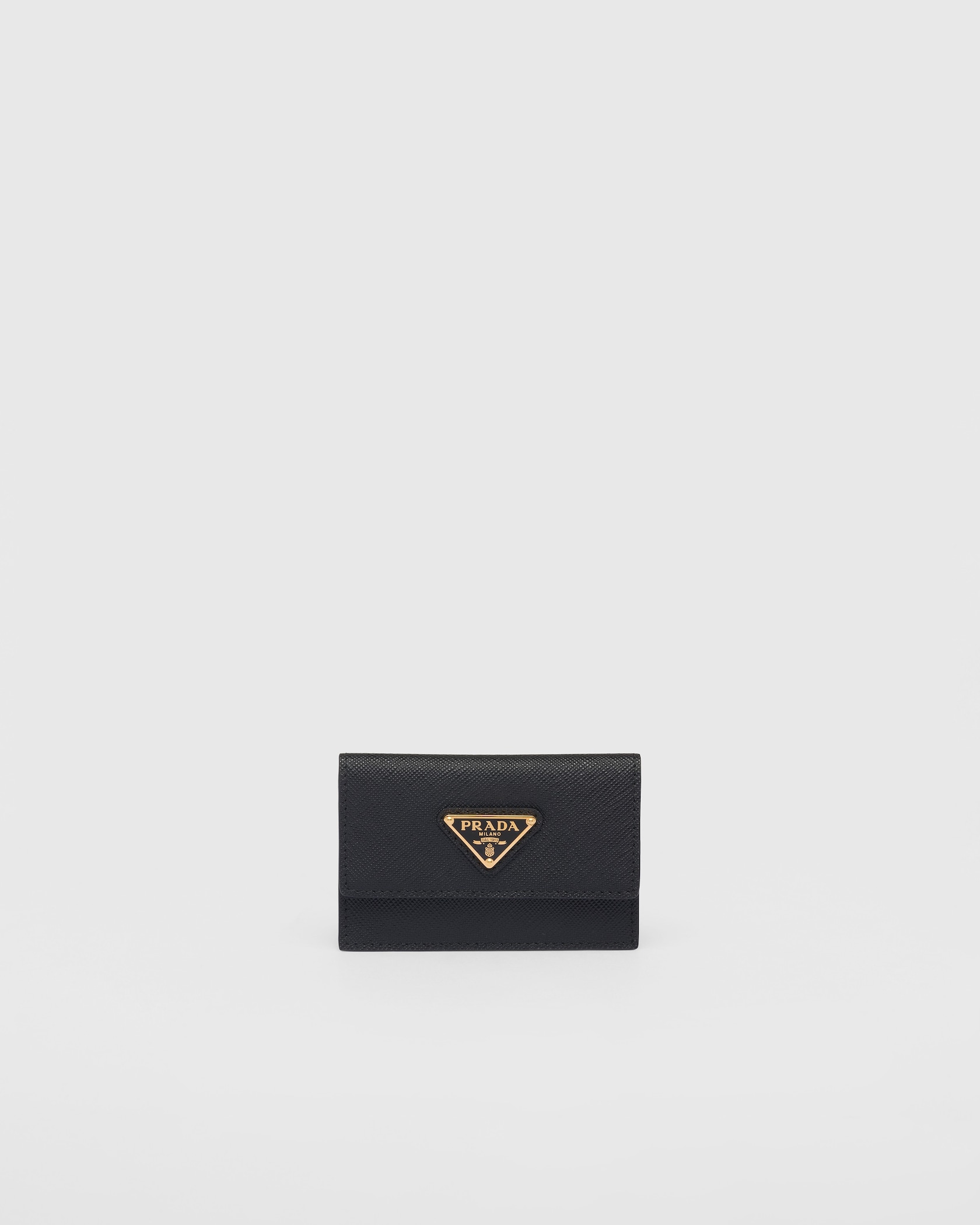 Black Saffiano Leather Card Holder | PRADA