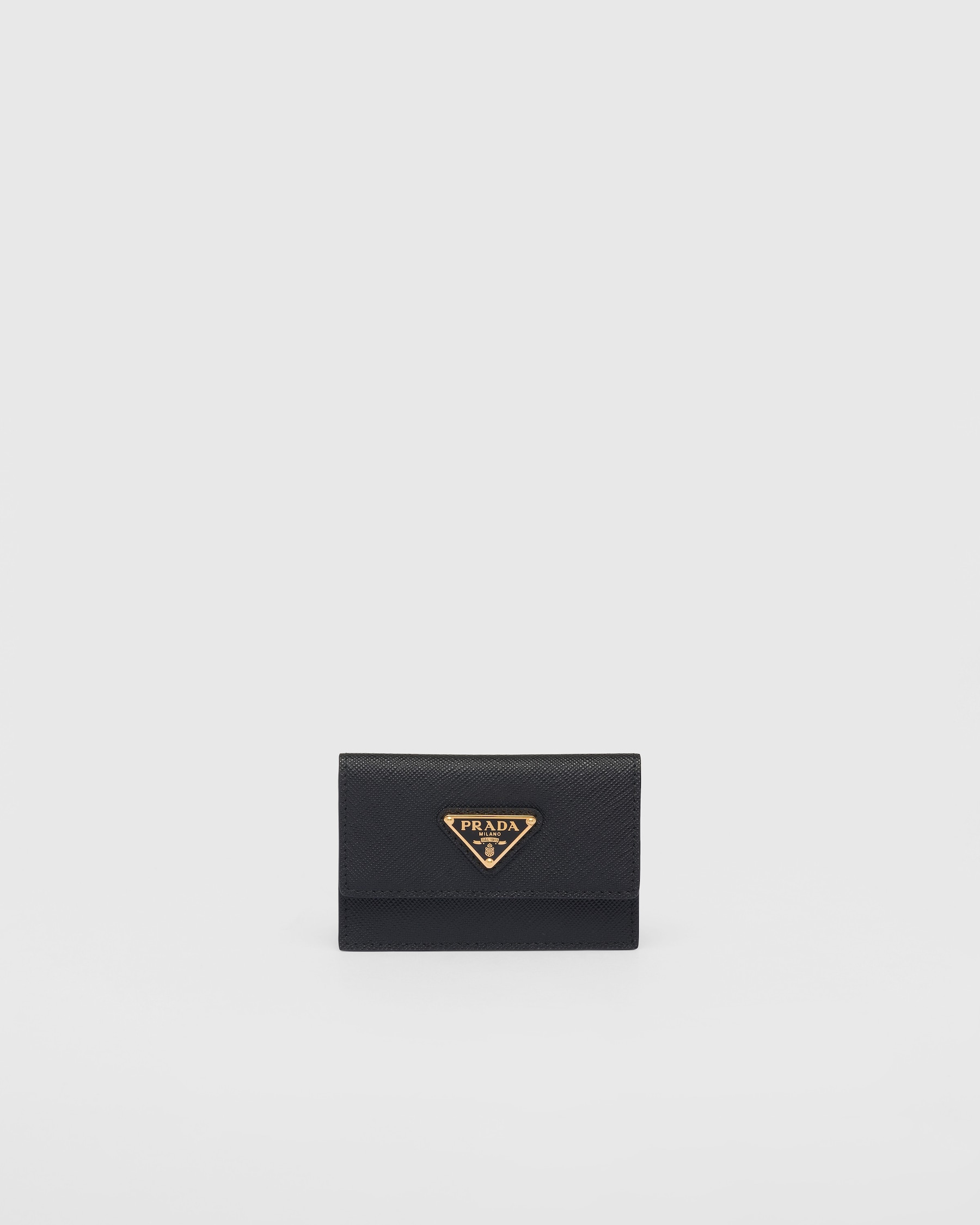 Black Saffiano Leather Card Holder | PRADA
