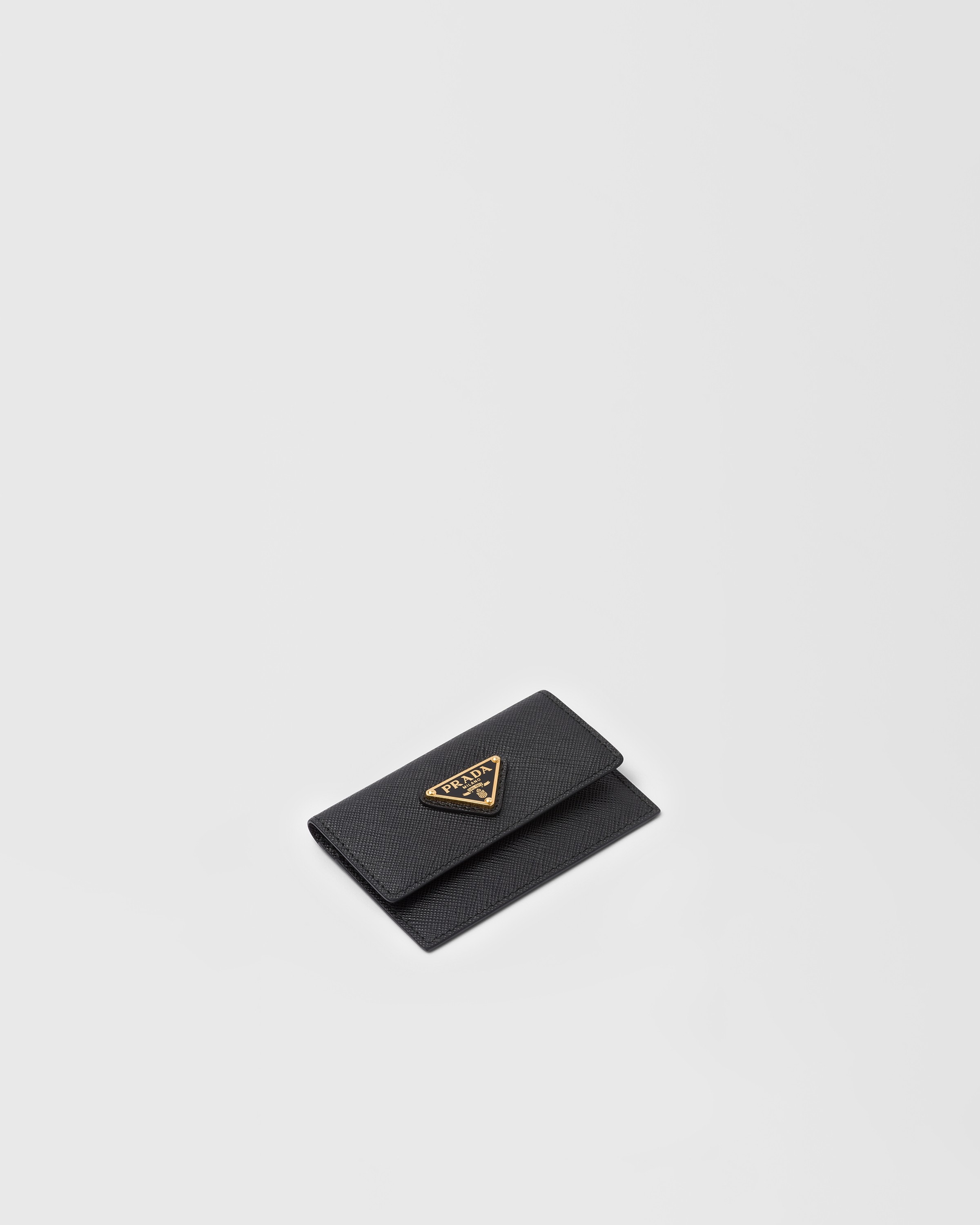 Black Saffiano Leather Card Holder | PRADA