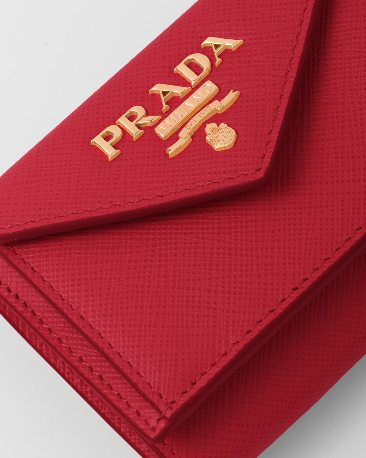 Fiery Red Small Saffiano Leather Wallet | PRADA