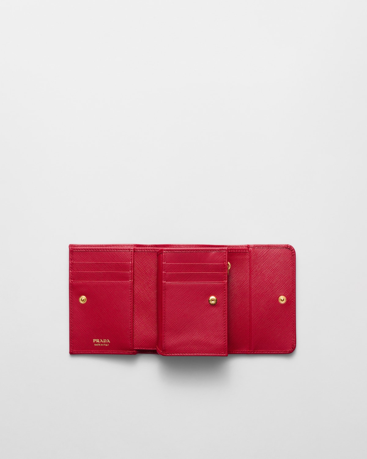 Fiery Red Small Saffiano Leather Wallet | PRADA