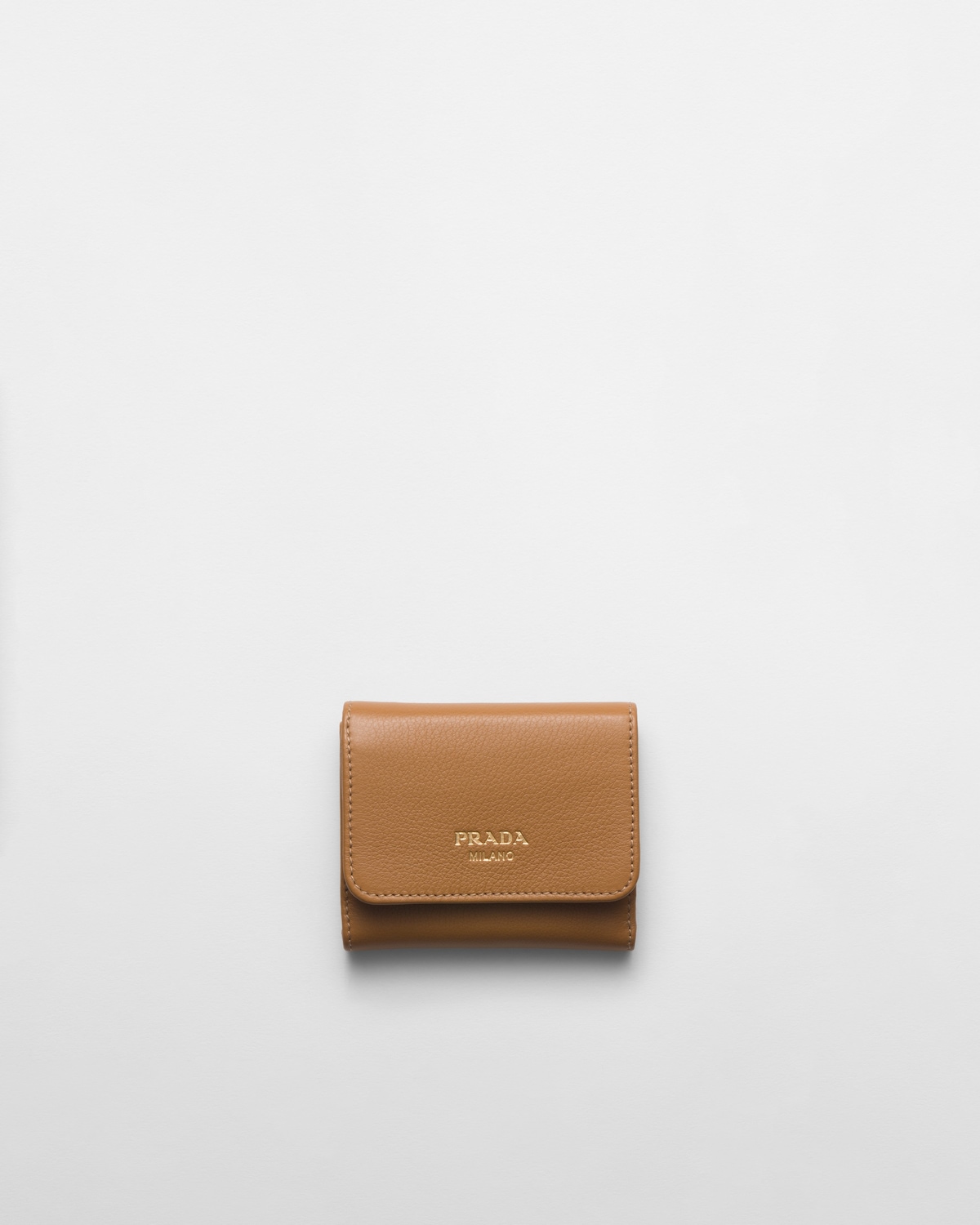 Caramel Small Leather Wallet | PRADA