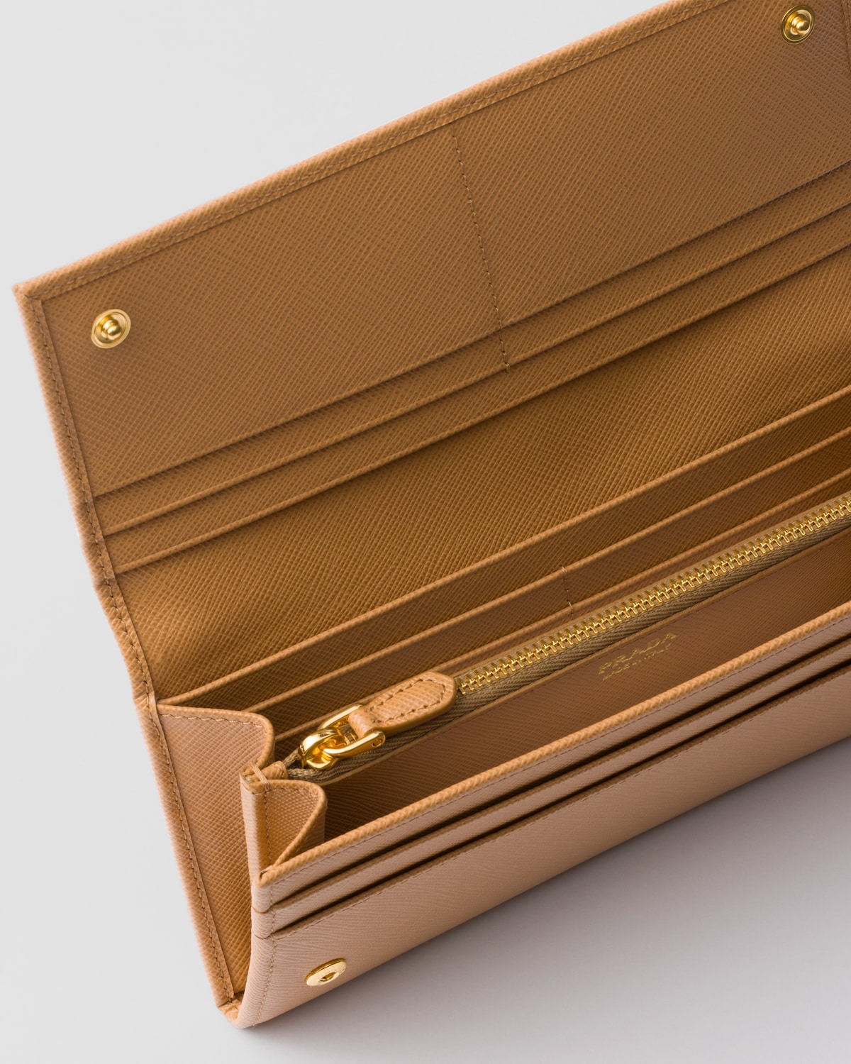 Natural Large Saffiano Leather Wallet | PRADA