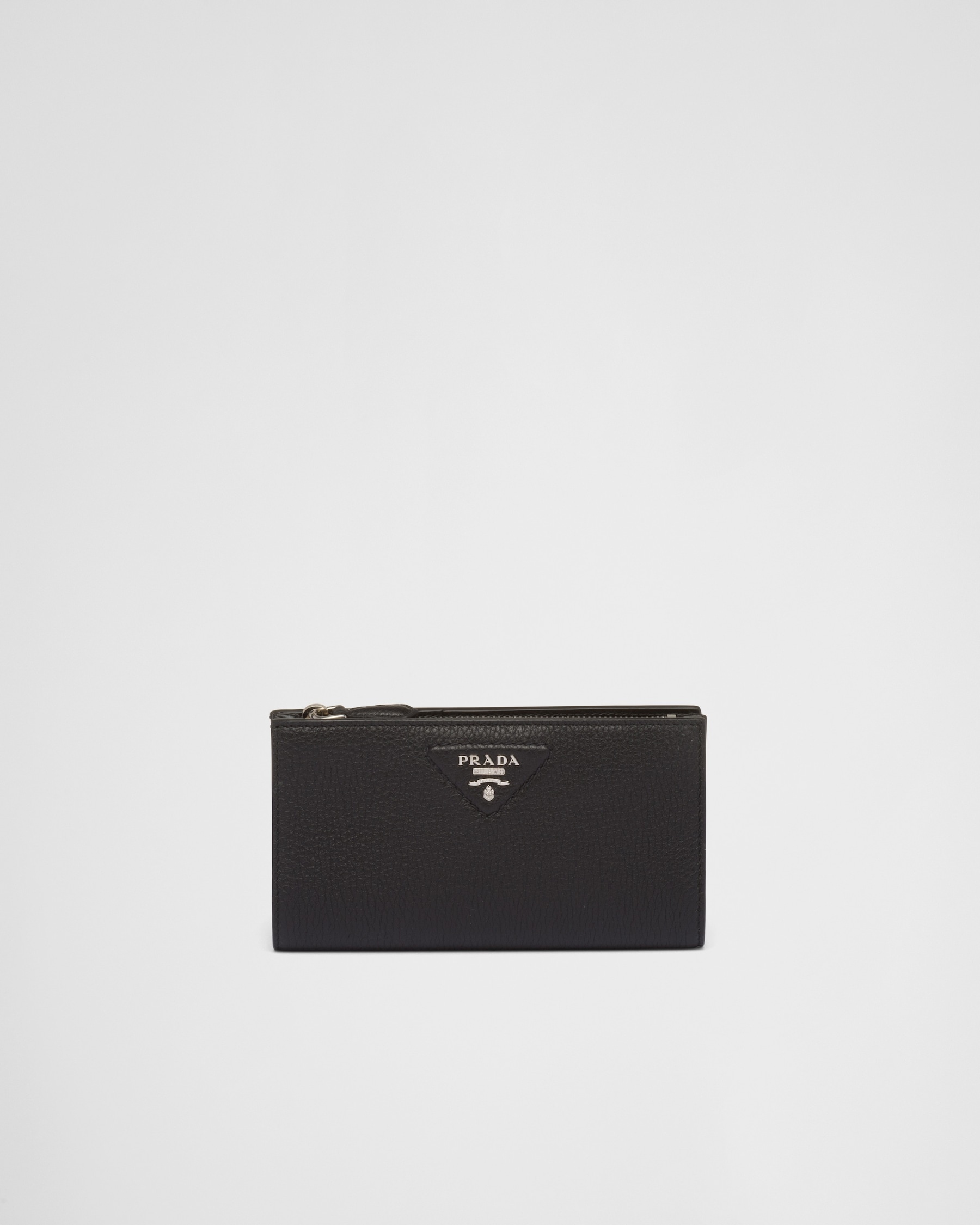 Black Large Leather Wallet | PRADA