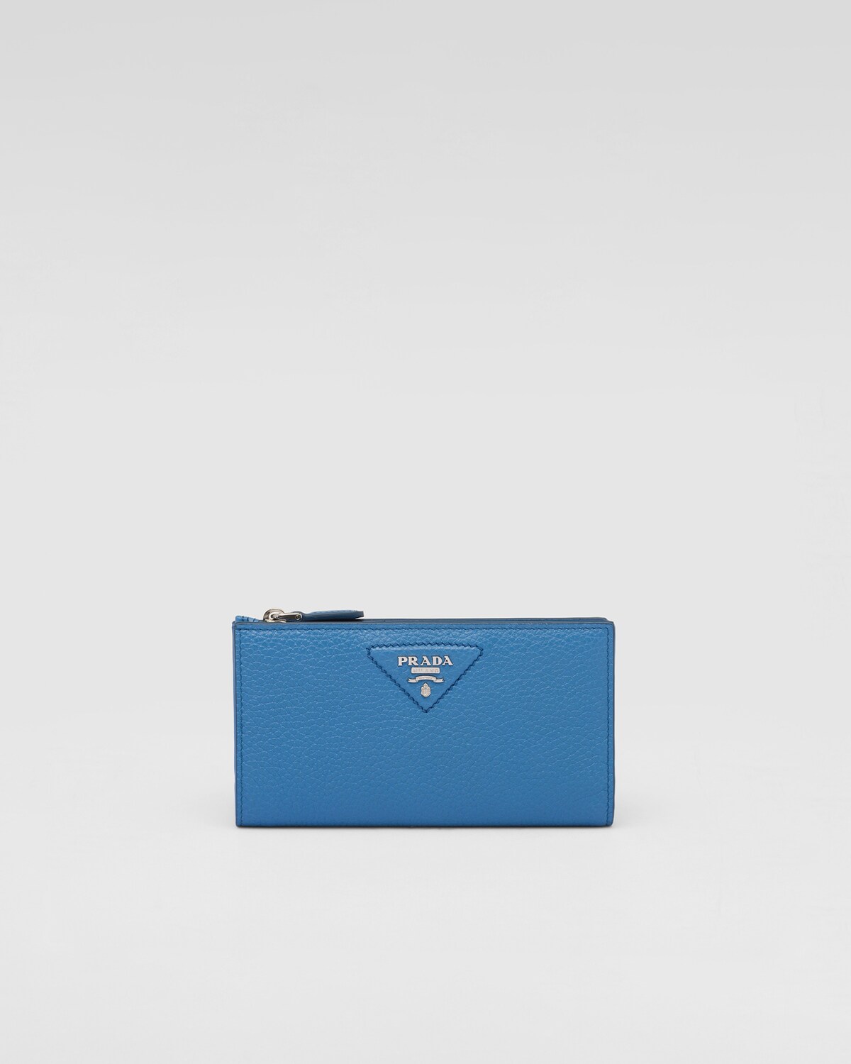 Light Blue Large Leather Wallet | PRADA
