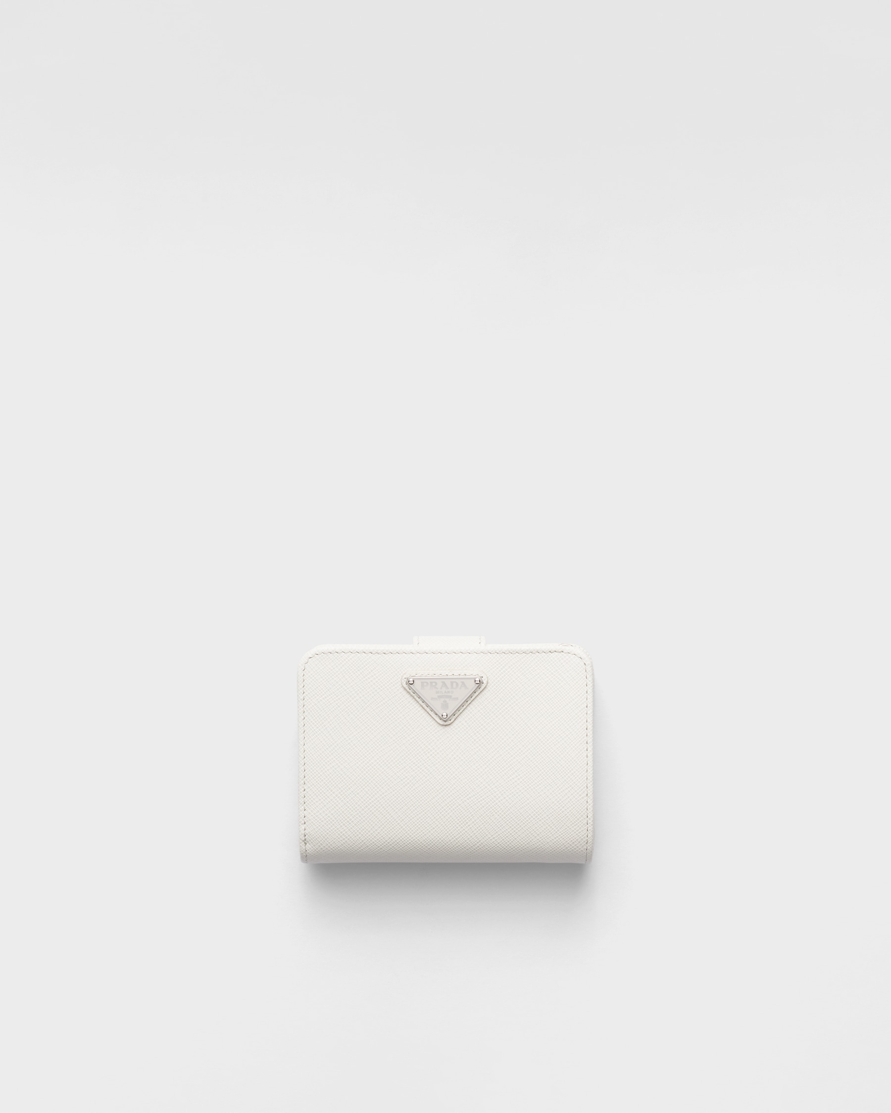 Cartera Pequeña De Piel Saffiano Blanco | PRADA