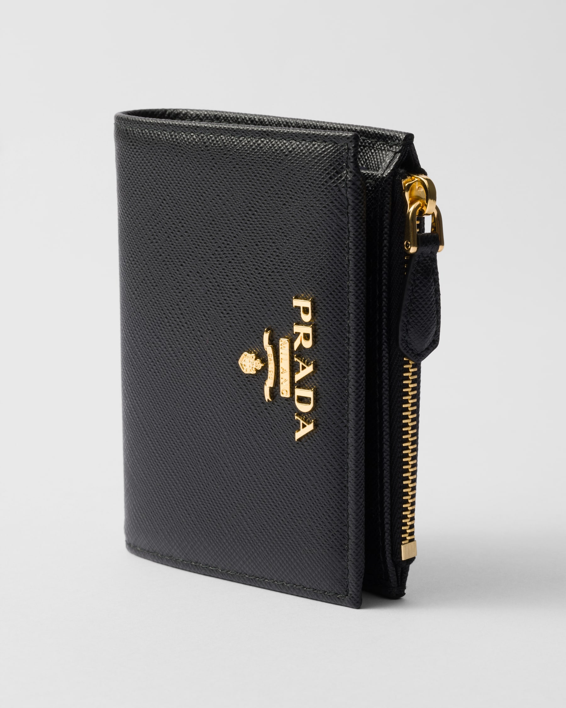 Black Small Saffiano Leather Wallet | PRADA