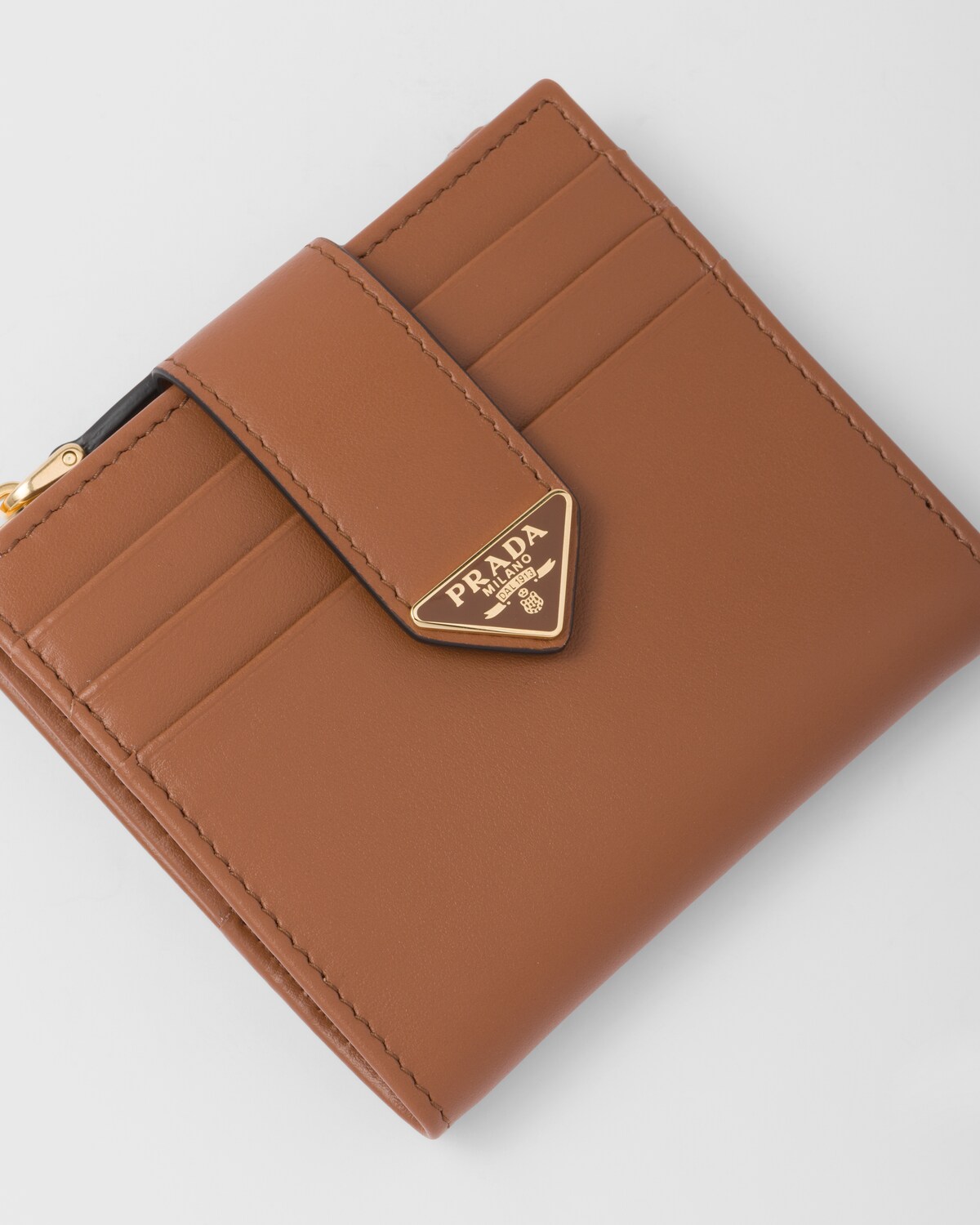 Cognac Small Leather Wallet | PRADA