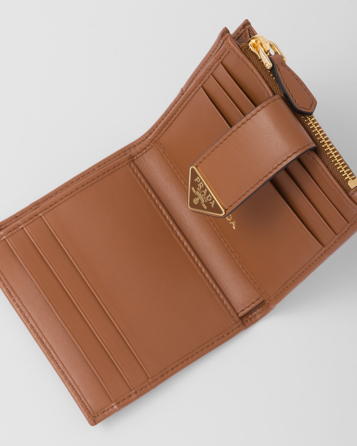 Cognac Small Leather Wallet | PRADA