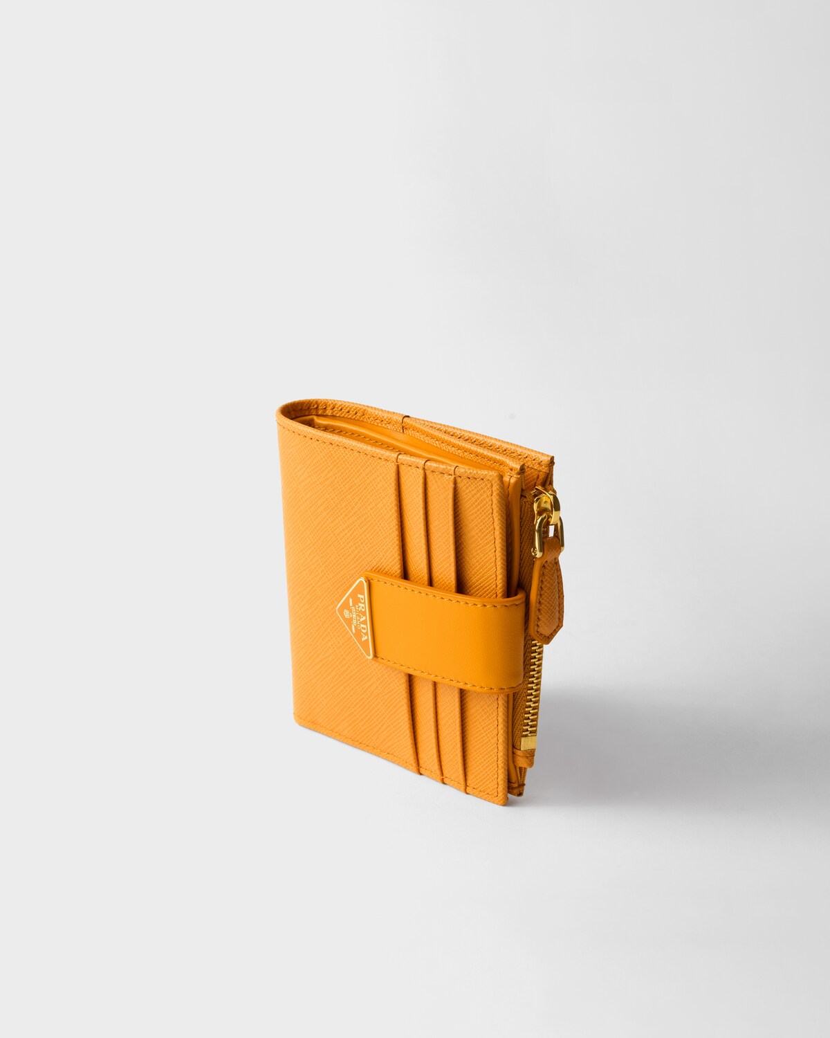 Amber Small Saffiano And Smooth Leather Wallet | PRADA