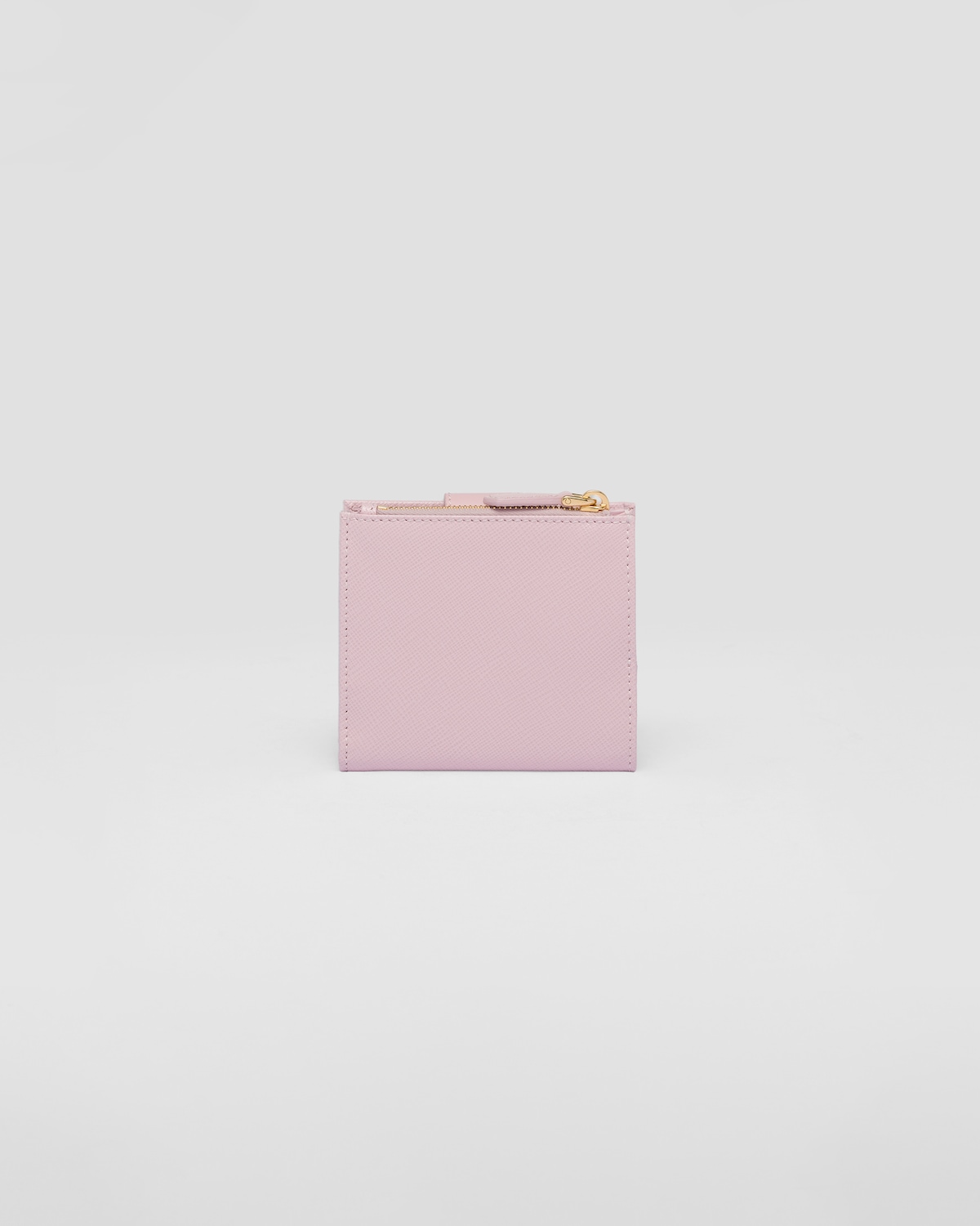 Alabaster Pink Small Saffiano And Smooth Leather Wallet | PRADA